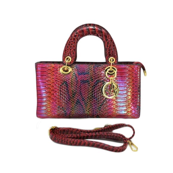 Bags | Tigerstars Red Snake Pattern Bag | Poshmark